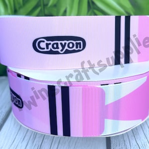 CRAFT SUPPLY. 1.5”. Colors Crayons Grosgrain Ribbon. Crayons Ribbon ...