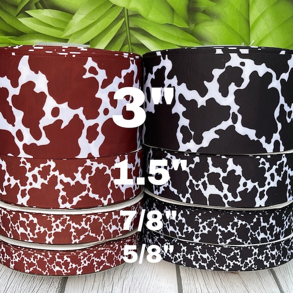Cow Print Ribbon - Etsy