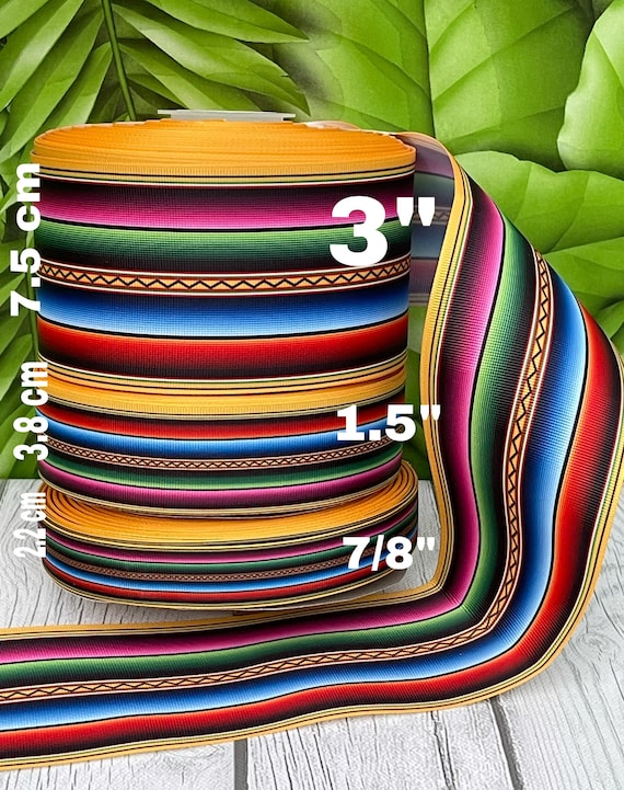 CRAFT SUPPLY Yellow Serape Ribbon.5 De Mayo Ribbon. Mexican - Etsy