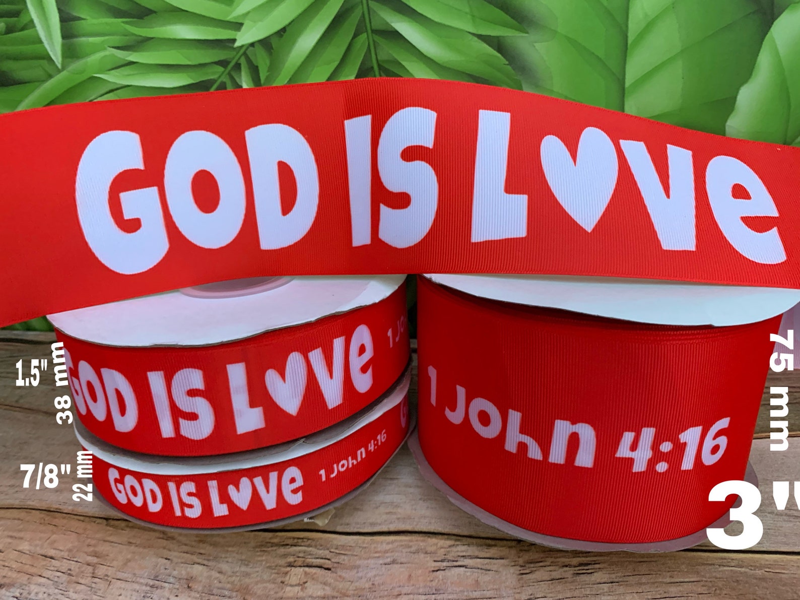 CRAFT Supply.god is Love Grosgrain Ribbon. Religious Ribbons. - Etsy