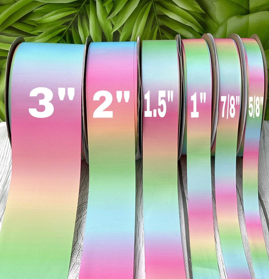 CRAFT SUPPLY. Ombre Color Grosgrain Ribbon. Ombre Ribbon. Pastel Colors ...
