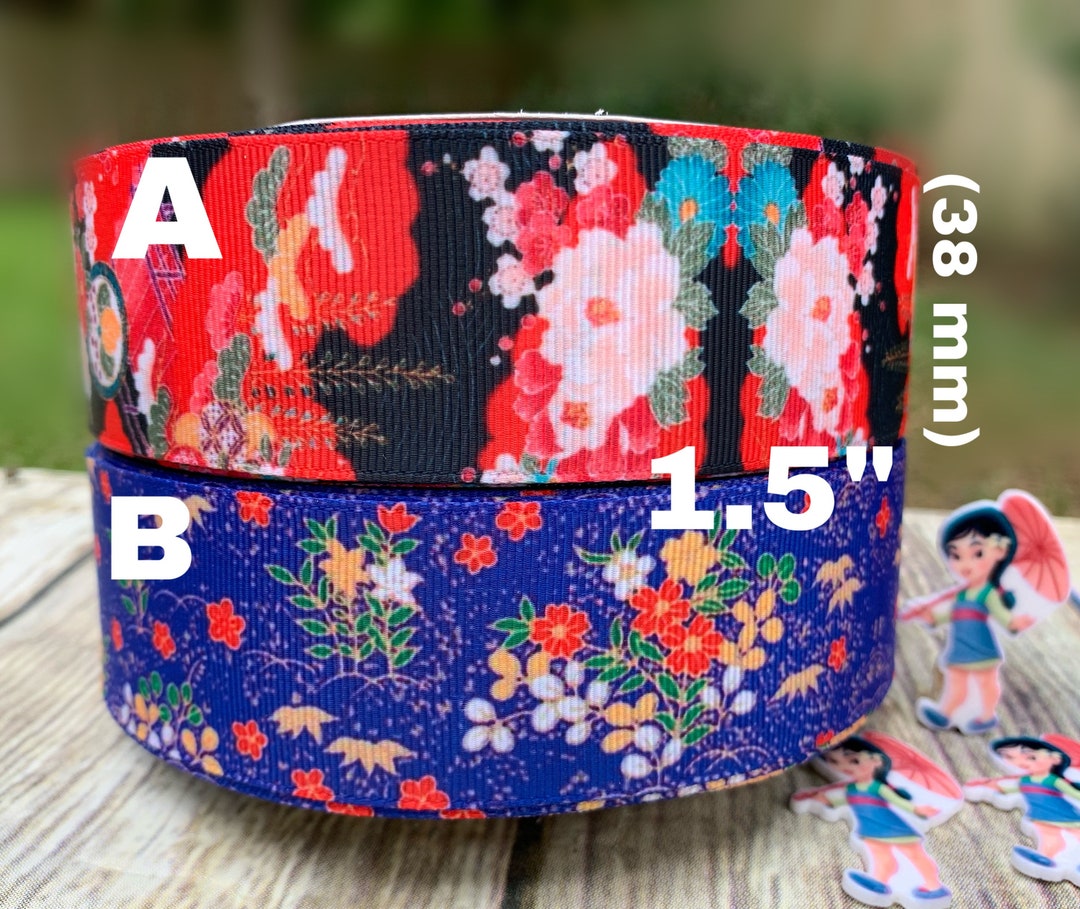 CRAFT SUPPLY. Japanese Printed Grosgrain Ribbon. Japanese Ribbon. Asian ...