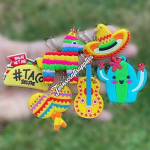 PARTY Supplies. 6 MIX Mexican Key Chain, Mexican Party Supply. - Etsy