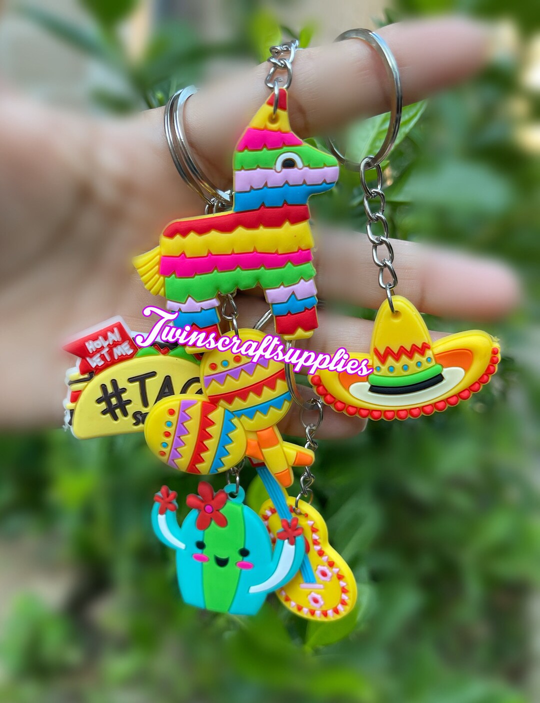 PARTY Supplies. 6 MIX Mexican Key Chain, Mexican Party Supply. - Etsy