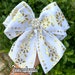 CRAFT SUPPLY. White and Gold Grosgrain Ribbon. White Mexico Charro Bow ...