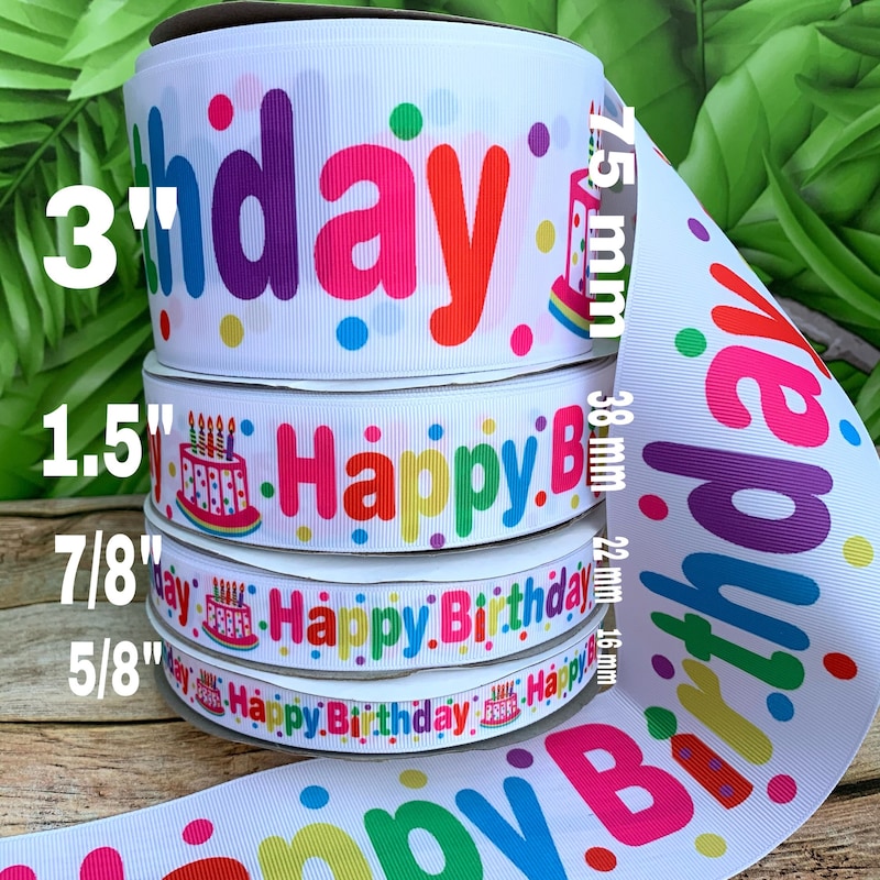Happy Birthday Ribbons - Etsy