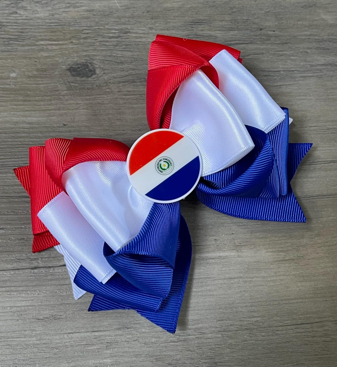 Paraguay Flag Hair Bow. Paraguay Clip Bow . Paraguay Bow. Moño De ...