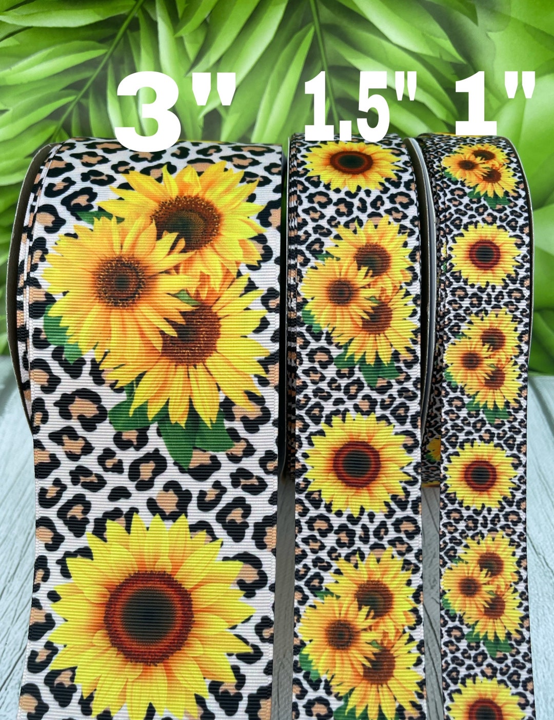 CRAFT SUPPLY Sunflower Grosgrain Ribbon. Sunflower Ribbon. Flowers ...