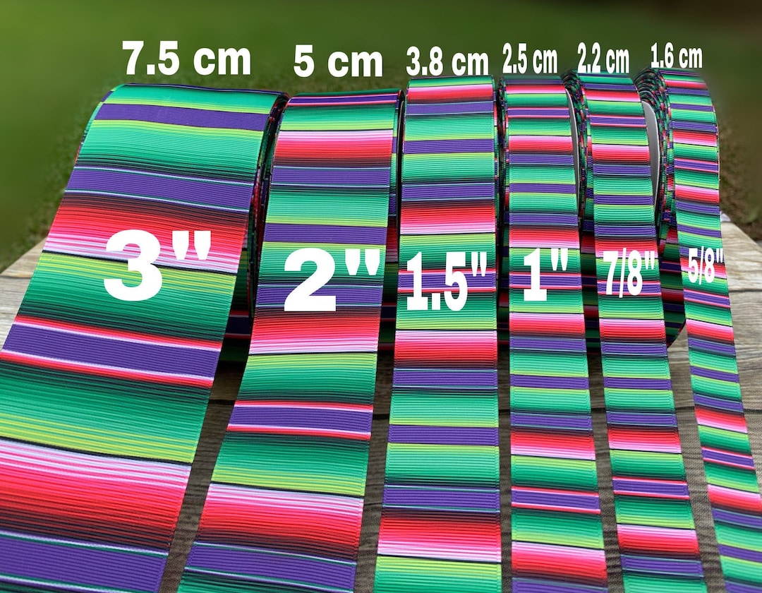 CRAFT SUPPLY Light Green Serape Ribbons.5 De Mayo Ribbon . Ethnic ...