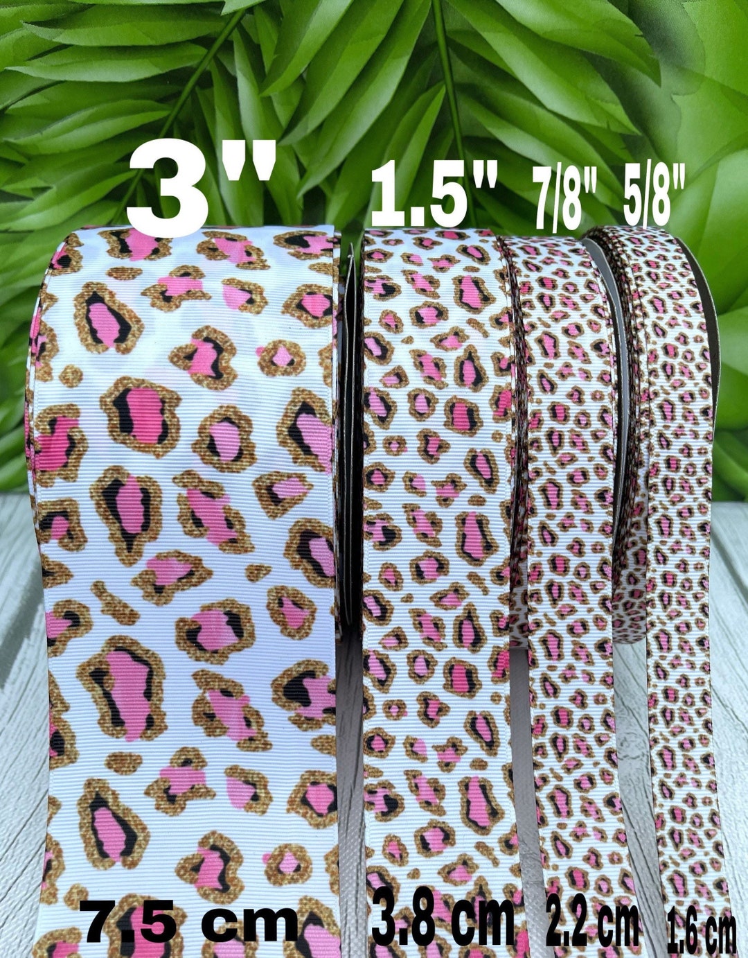 CRAFT SUPPLY .pink Leopard Ribbon. Pink Cheetah Ribbon. Pink Safari ...