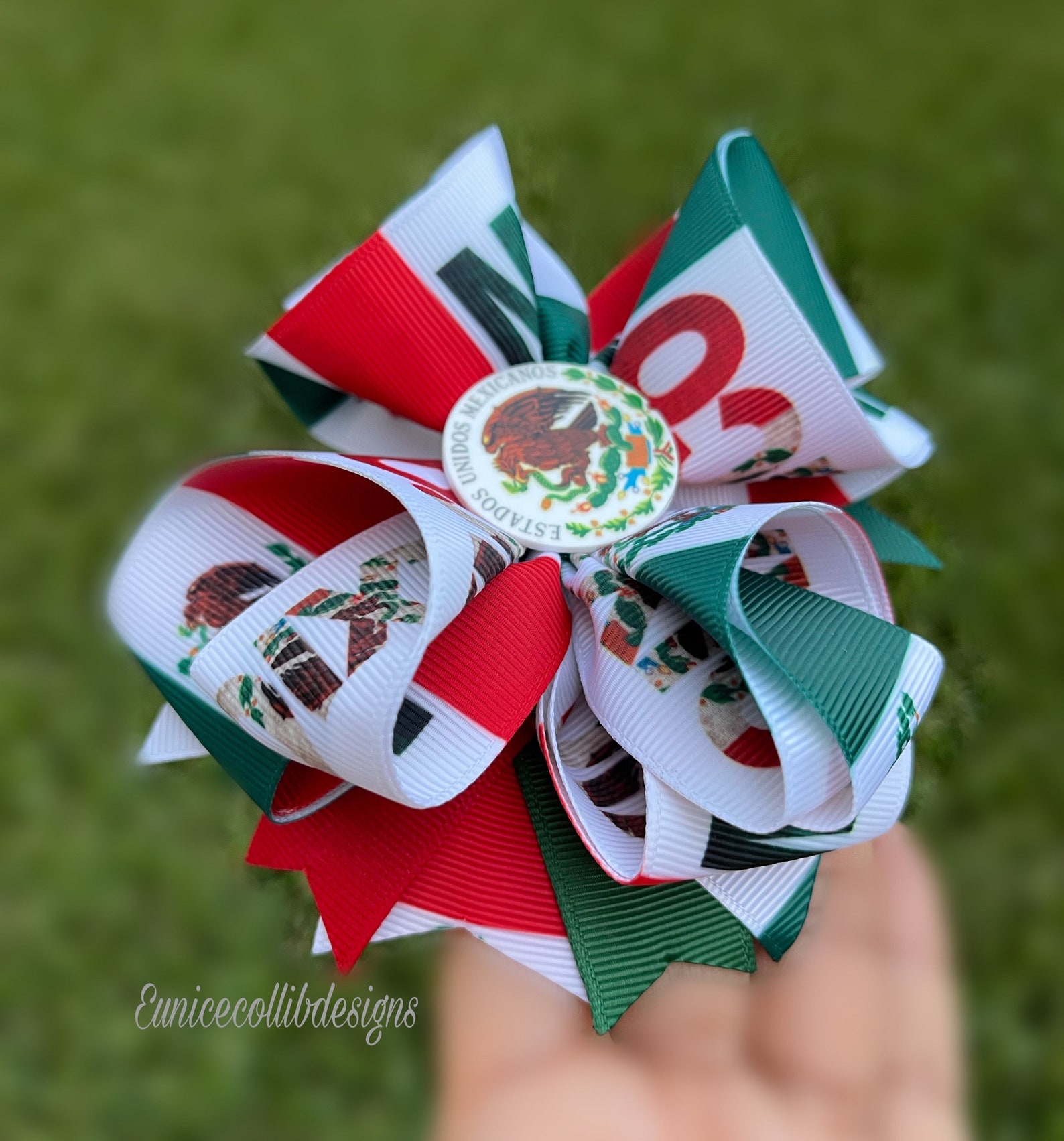 HANDMADE Mexico Flag Hair Bow. Mexico Hair Bow . Mexico Bow. - Etsy
