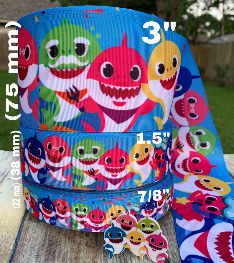 CRAFT SUPPLY Colors Sharks Grosgrain Ribbon.fish Ribbons. - Etsy Ireland