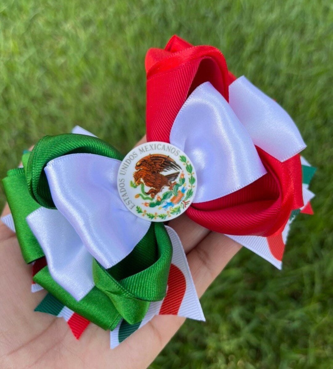 Handmade.mexico Flag Hair Bow. Mexico Hair Bow . Mexico Bow. - Etsy