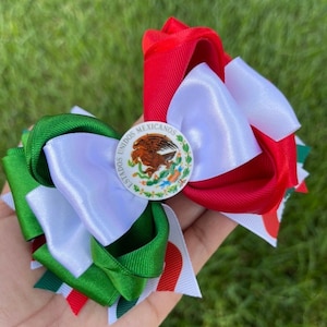 Handmade.mexico Flag Hair Bow. Mexico Hair Bow . Mexico Bow. - Etsy