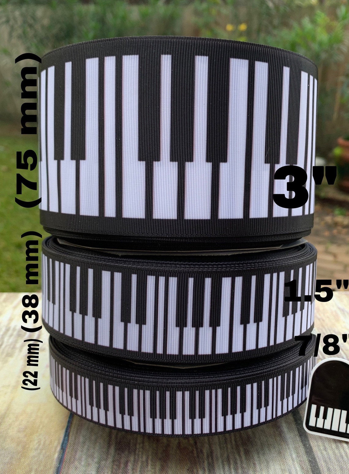 CRAFT SUPPLY Piano Keyboard Grosgrain Ribbon. Piano Ribbon . | Etsy