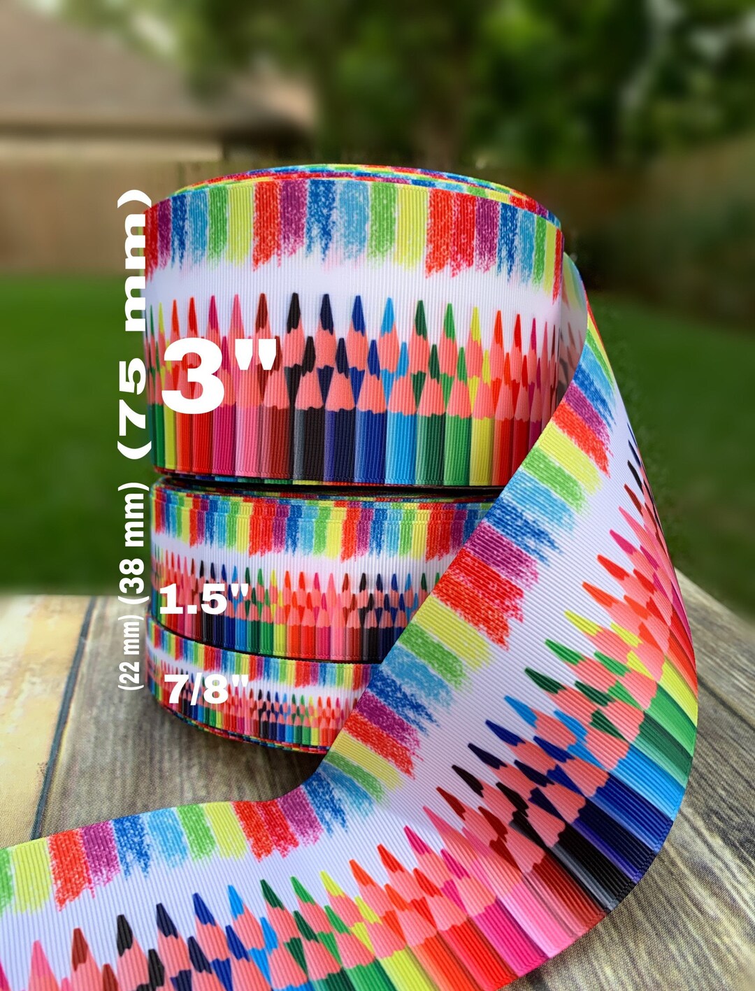 CRAFT SUPPLY Color Pencils Grosgrain Ribbon. Crayons Ribbon. - Etsy UK