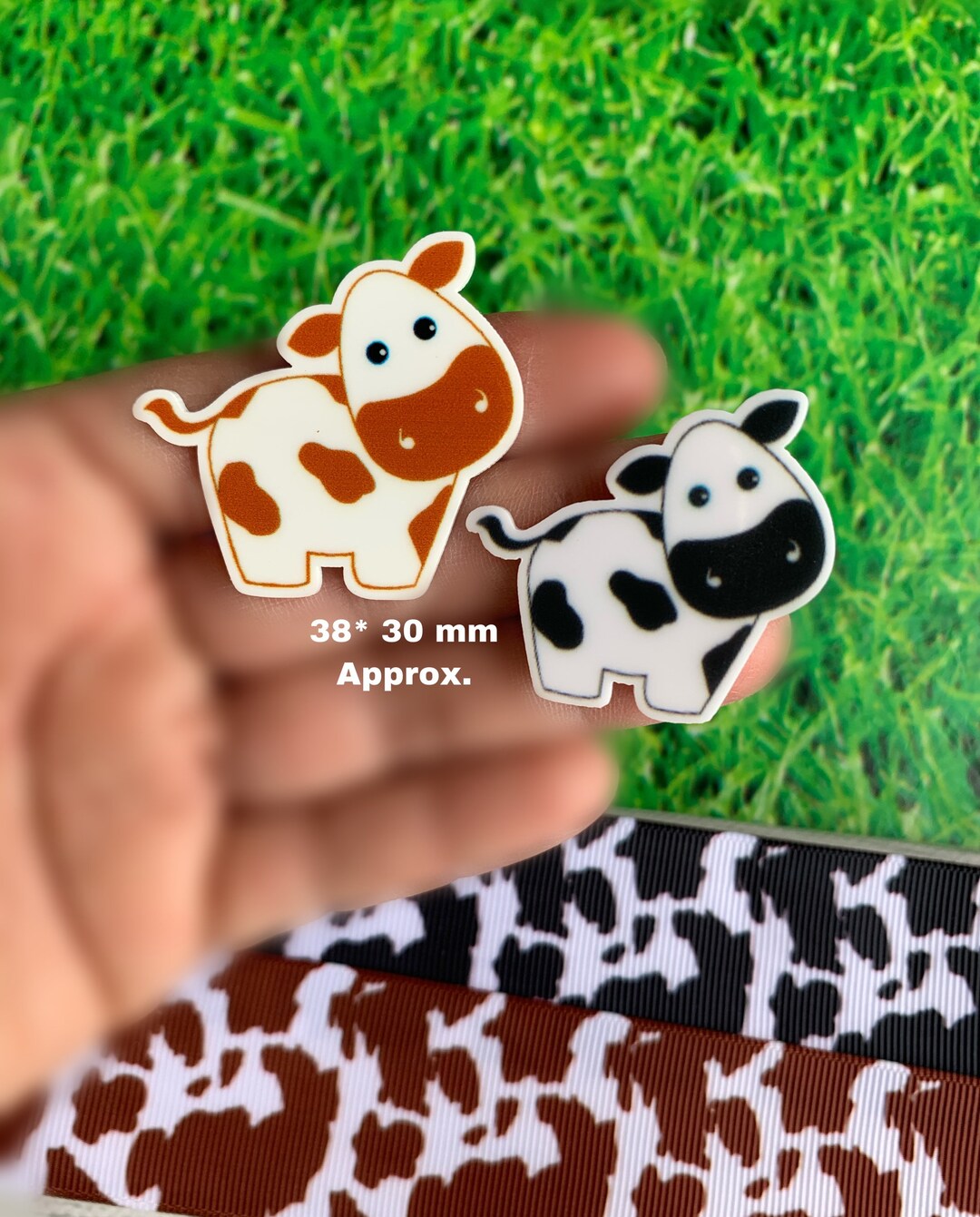 CRAFT SUPPLY. Cow Planar Resin. Cow Embellishment .cow Cabochon. Cow ...