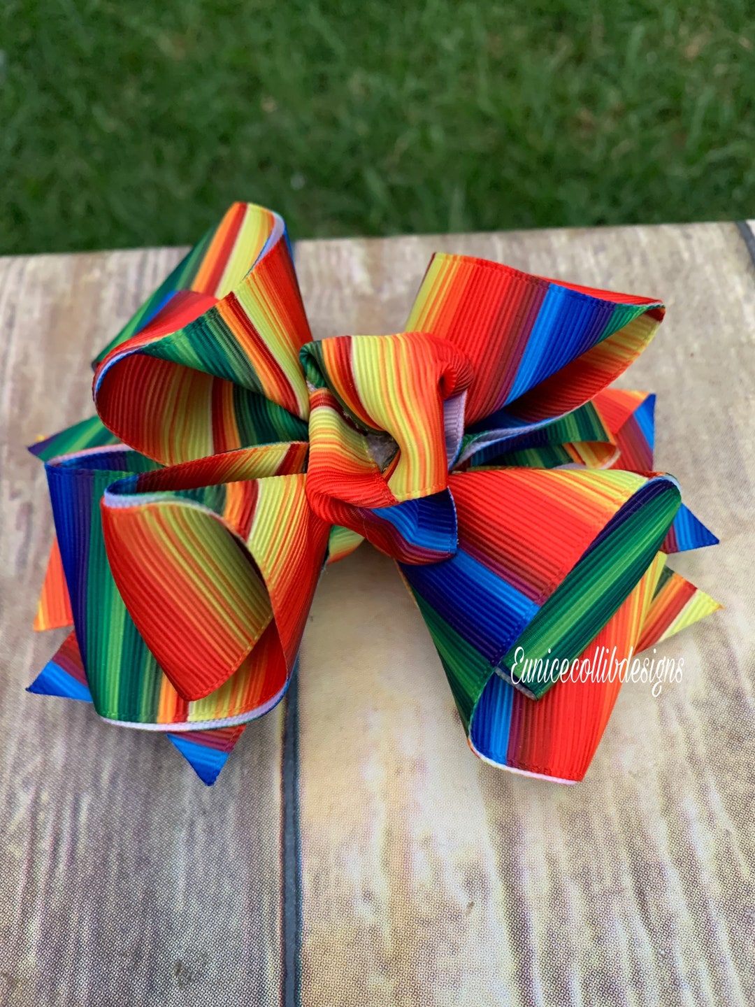 HANDMADE. Folkloric Serape Hairbow. Serape Hair Bow. Zarape Hair Bow ...
