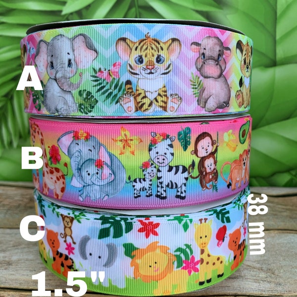 Jungle Animal Ribbon - Etsy