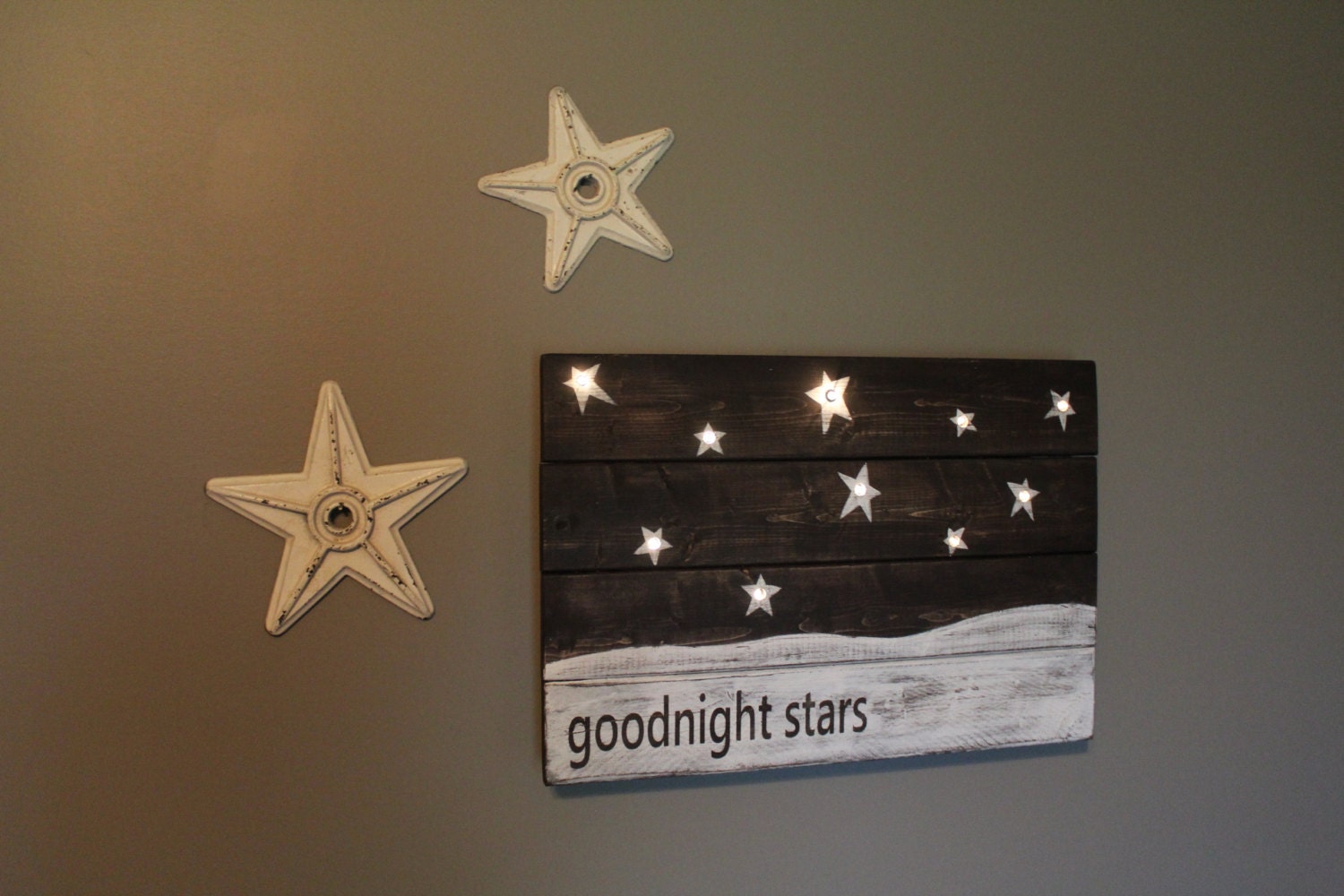 Goodnight Moon Lighted Nursery Sign Hand Painted Stained | Etsy