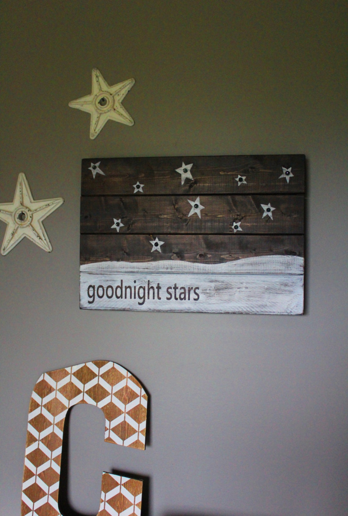 Goodnight Moon Lighted Nursery Sign Hand Painted Stained - Etsy