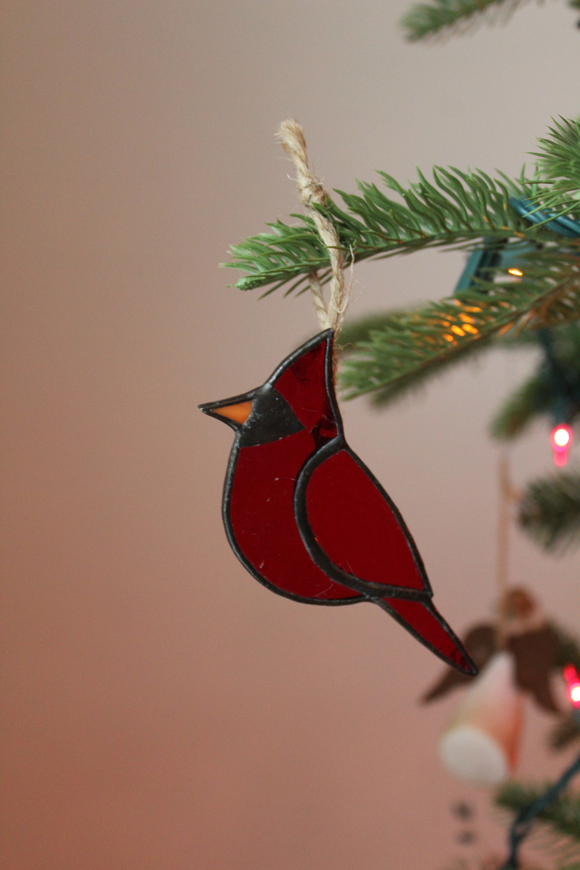 Cardinal Stained Glass Ornament Cardinal Stained Glass Sun | Etsy