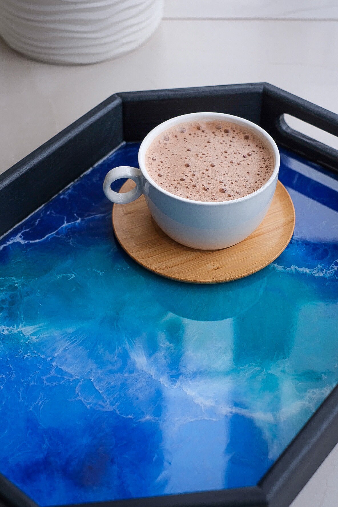 Resin Art Wood Serving Tray- at Sea - Etsy