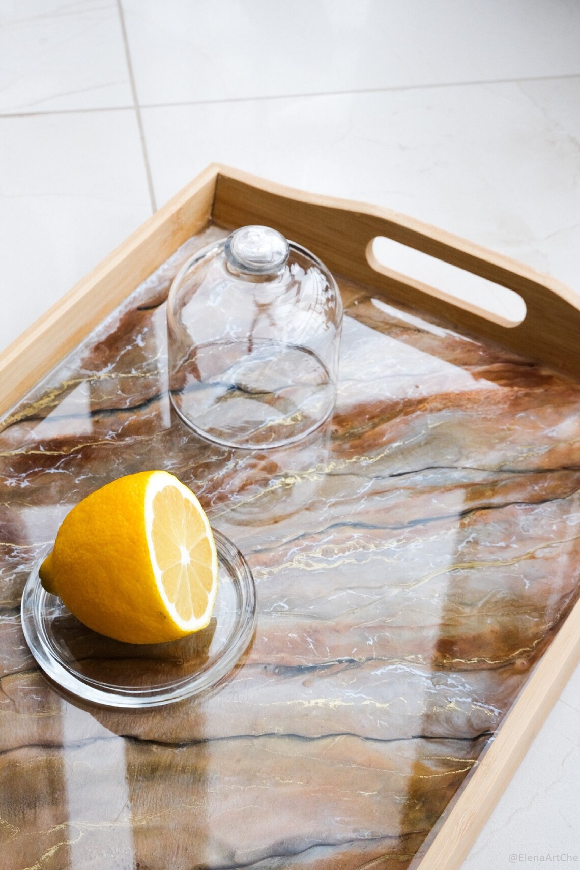 Resin Art Wood Serving Tray - Etsy Canada