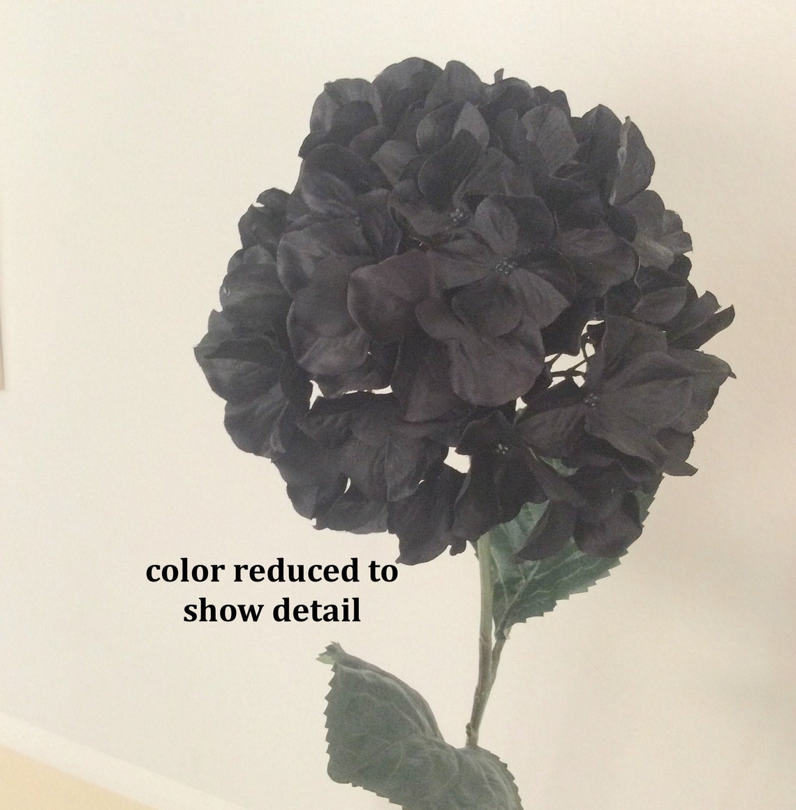 Large Black Hydrangea-Silk-Long Stem | Etsy