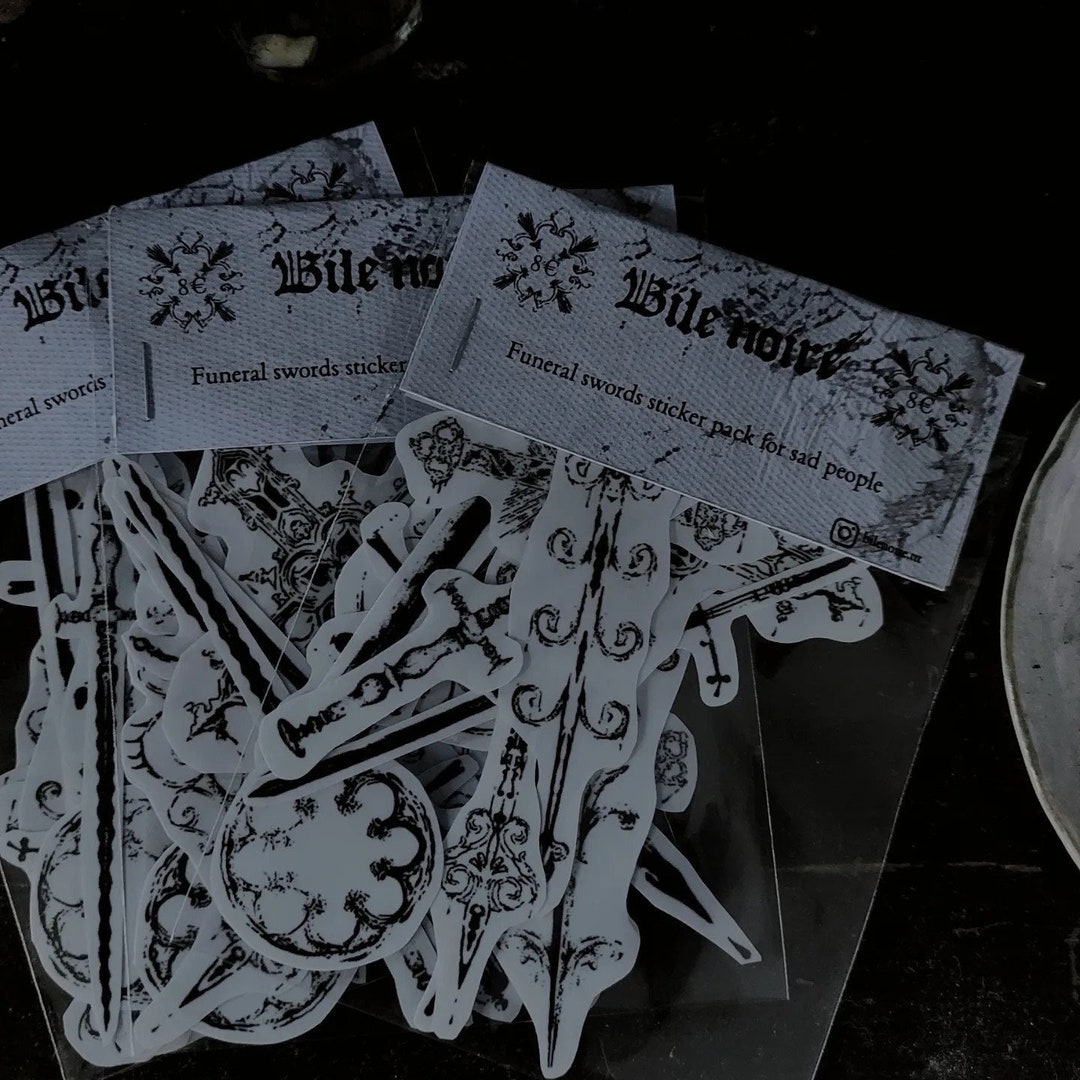 Funeral Swords Stickers Pack for Sad People - Etsy