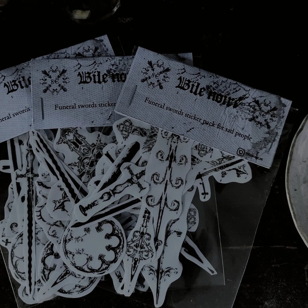 Funeral Swords Stickers Pack for Sad People - Etsy