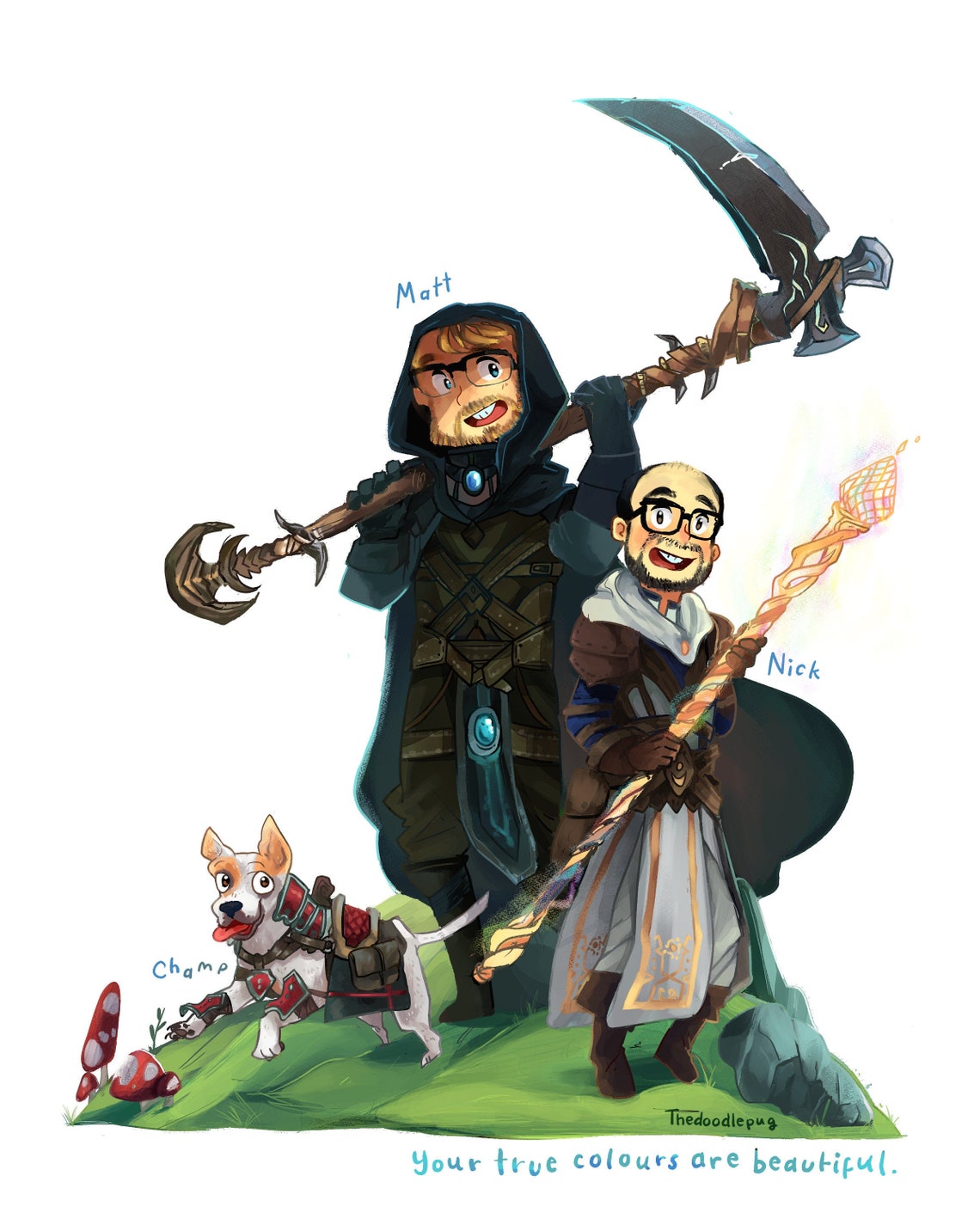 Dungeons and Dragons Dnd Couple Art for Family and Friends - Etsy