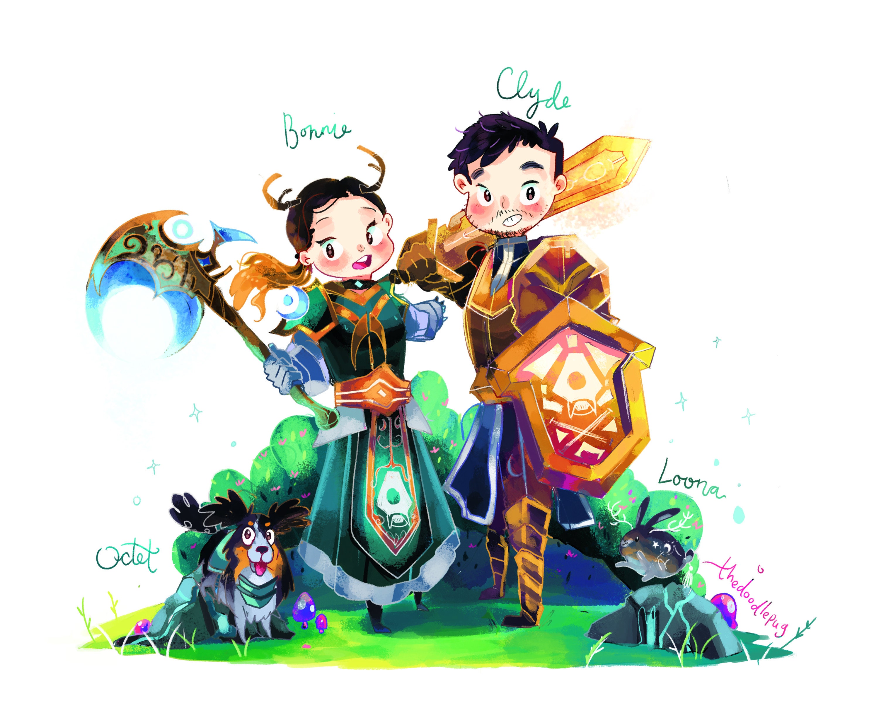 Digital Family Portrait Dungeons And Dragons Fantasy Wall | Etsy