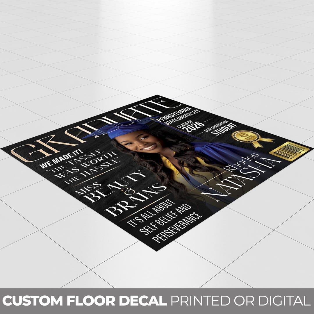 Graduation Floor Decal, Magazine Class of 2024 Sign, Graduation ...