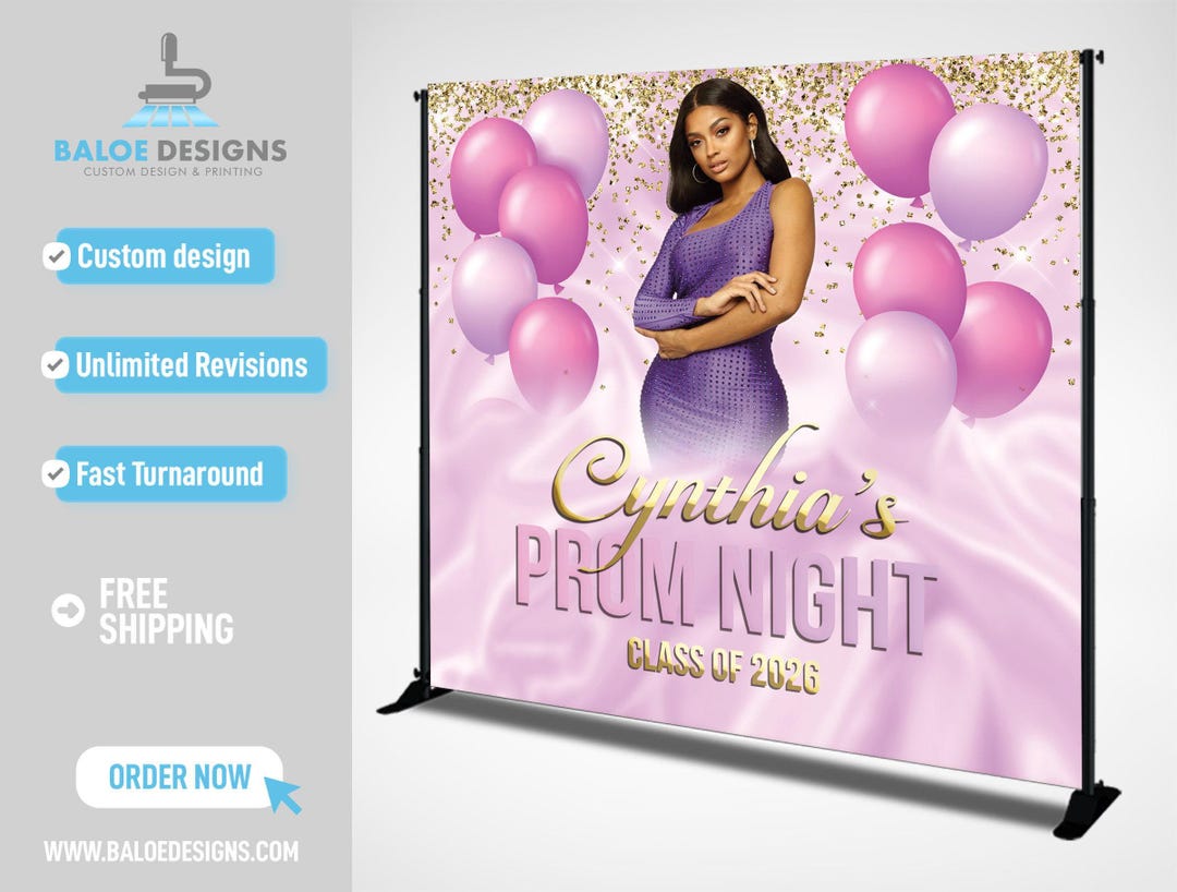 Prom Night, Graduation Prom Backdrop, Photo Prom Send off Backdrop ...
