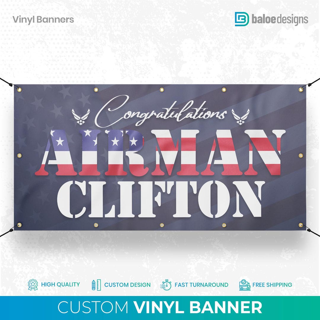 Custom Air Force Graduation Banner, Air Force Congrats Backdrop, Air ...