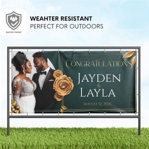 Custom Wedding Banner, Wedding Backdrop Decor, Welcome Sign Married ...