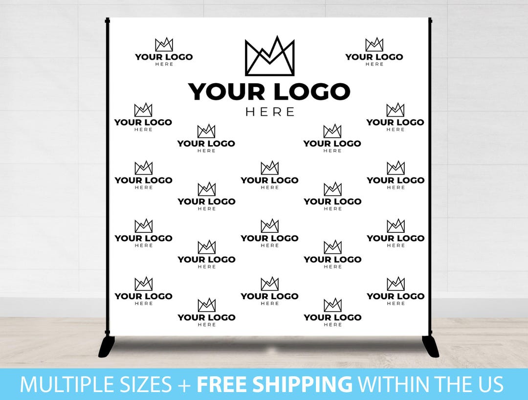 Custom Logo Backdrop Banner, Step and Repeat Business Event Backdrop ...