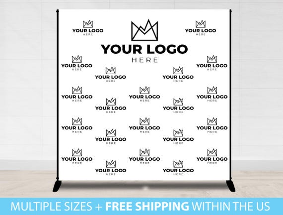 Banner Backdrop Logo Printcloud Custom Printed Brand Walls And Step