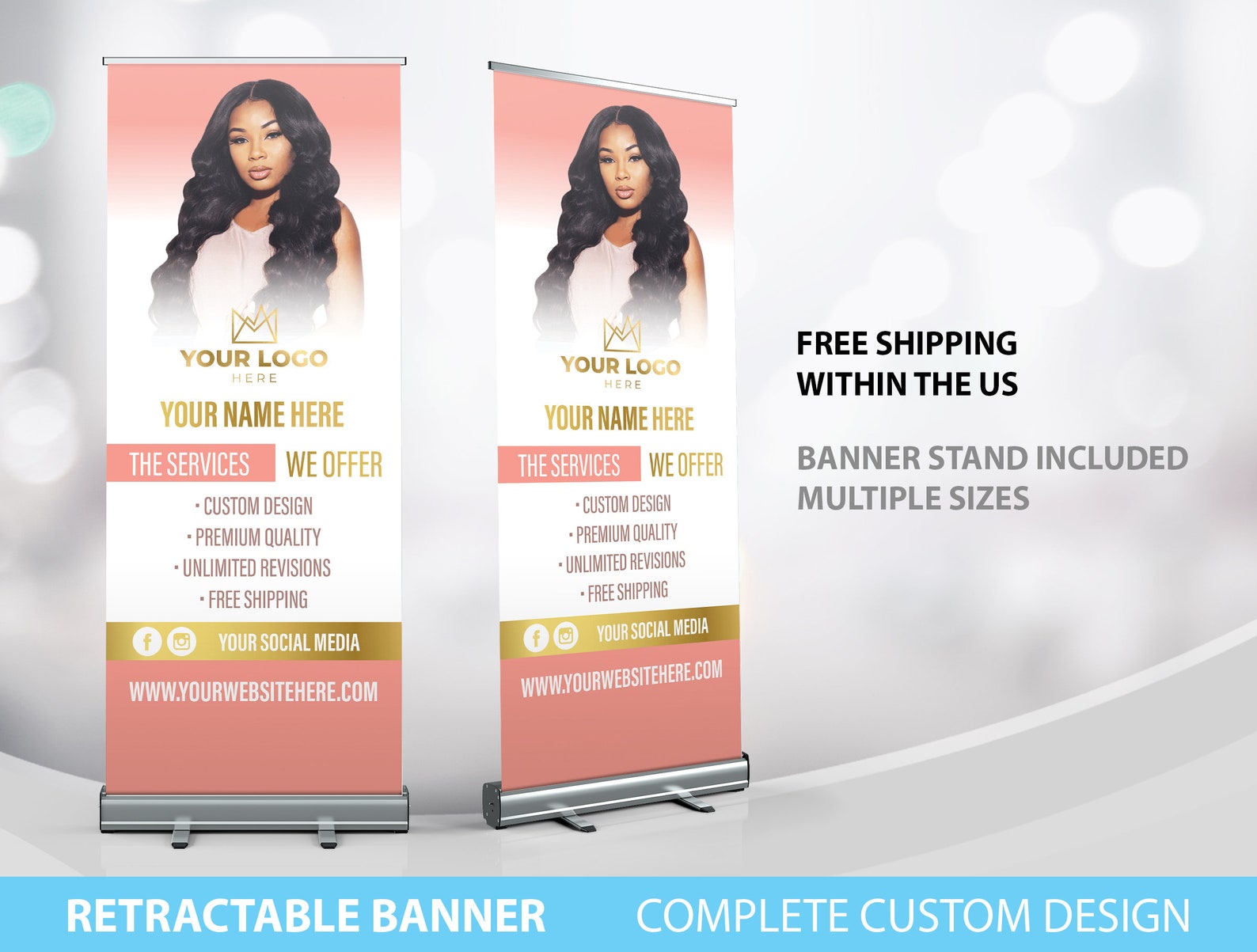 Banner retráctil, Soporte de banner enrollable personalizado, Banner ...