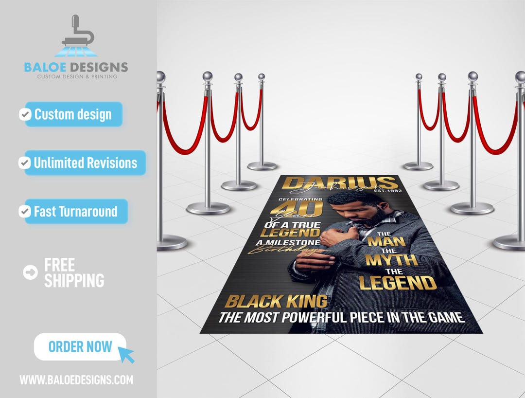 Custom Floor Runner, Aisle Runner, Custom Birthday Runner, Floor Decal ...