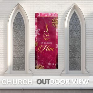 Winter Church Banners, Set of 4 Church Banners, Sanctuary Banners ...