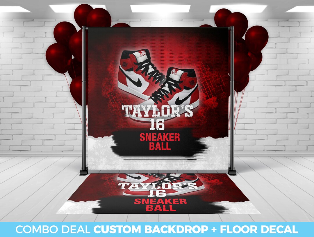 BACKDROP FLOOR DECAL Custom Sneaker Ball Backdrop and - Etsy