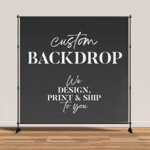 Custom Logo Backdrop Banner, Complete Custom Design, Birthday Party ...