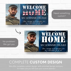Welcome Home Military Banner, Custom Military Banner, Deployment ...