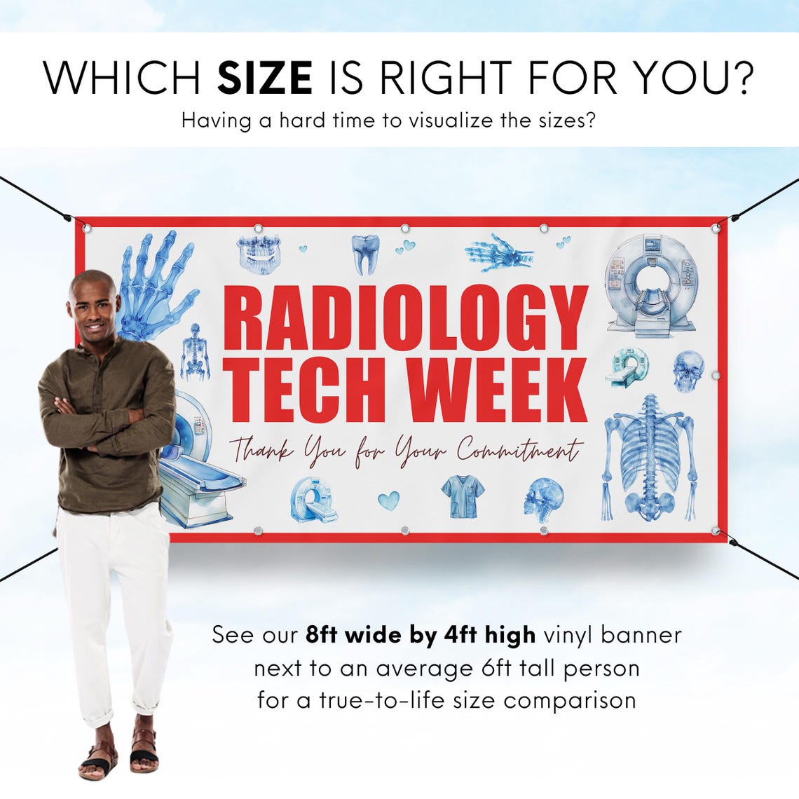 Radiology Tech Week Custom Banner, RAD Tech Week Sign, Medical Decor ...