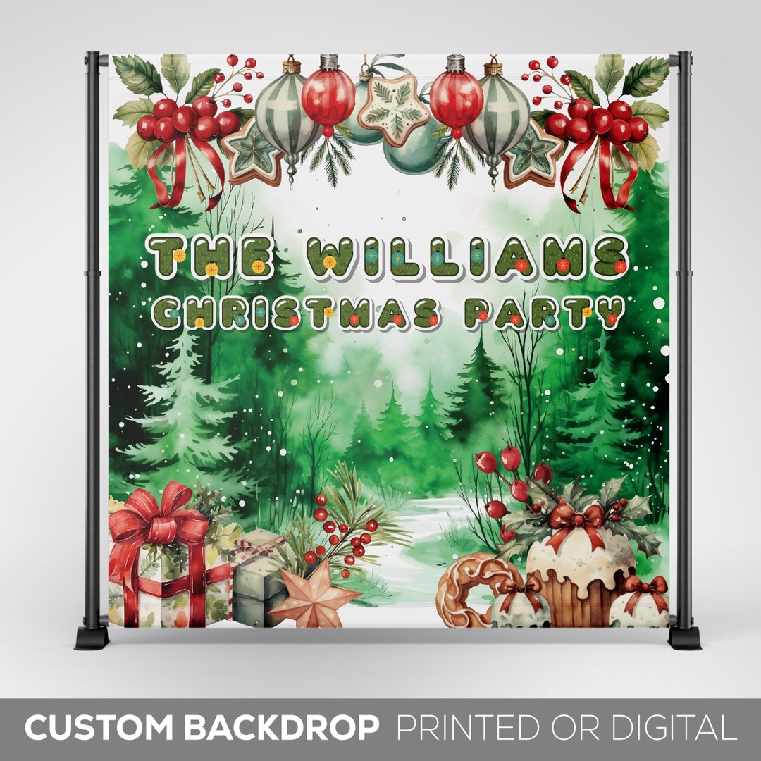 Christmas Backdrop, Christmas Party Decor Banner, Merry Christmas Photo ...