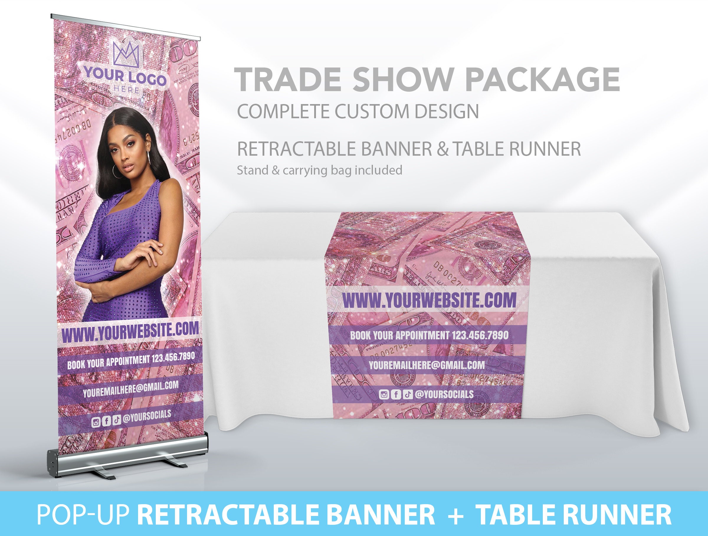 Retractable banner Retractable banner and table runner Pop Up Shop Pop ...