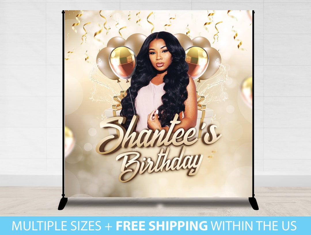 Custom Photo Birthday Backdrop Party Sparkle Birthday Party - Etsy