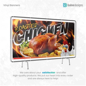 Roasted Chicken Custom Banner, Restaurant Food Advertising Outdoor Sign ...
